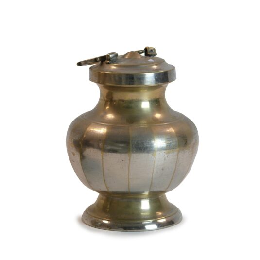 INDIAN SILVER POT WITH LID BALUSTER SHAPE WITH FACETED SIDES 16 CM HIGH ...