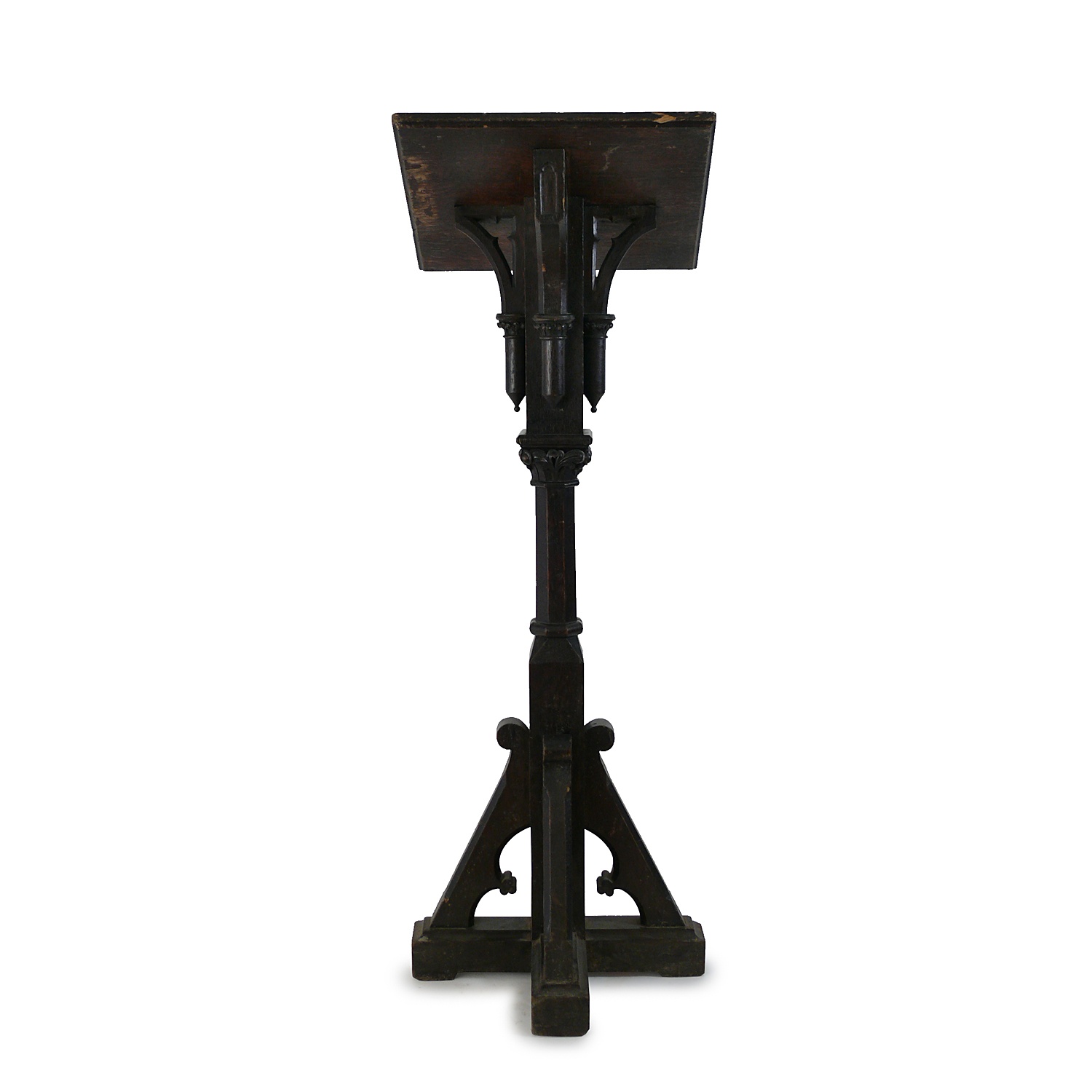 DARK OAK SIMPLE GOTHIC LECTERN FLOOR STANDING 145 CM HIGH - Authentic ...