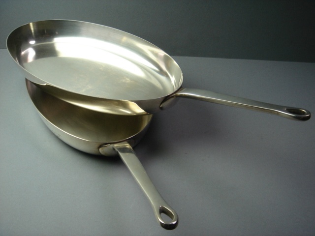 OVAL SILVER FLAMBE FRYING PAN 36 CM (X2) - Prop hire for film, TV, and ...