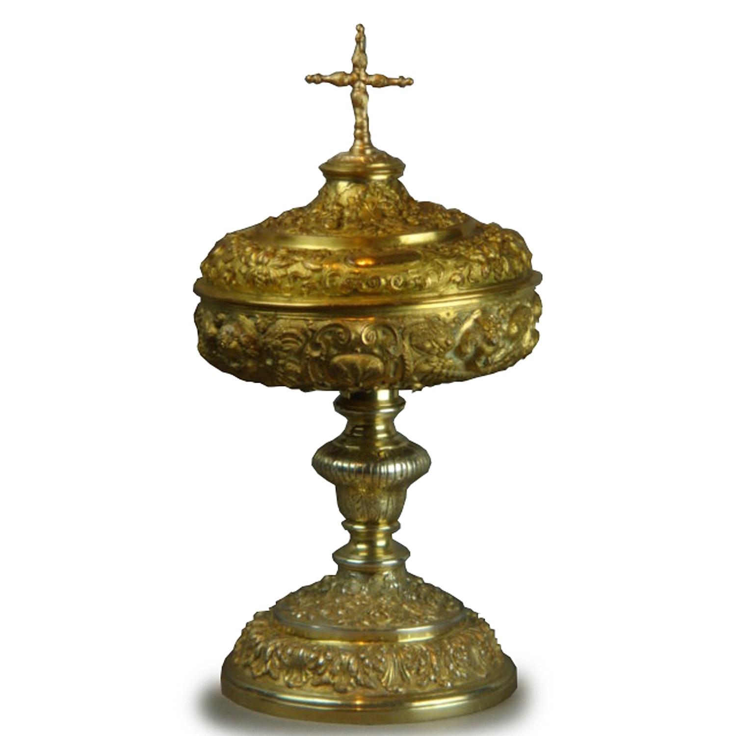 CHALICE CUP AND COVER ELKINGTON GILT ELECTROTYPE WITH HEAVY BAROQUE ...