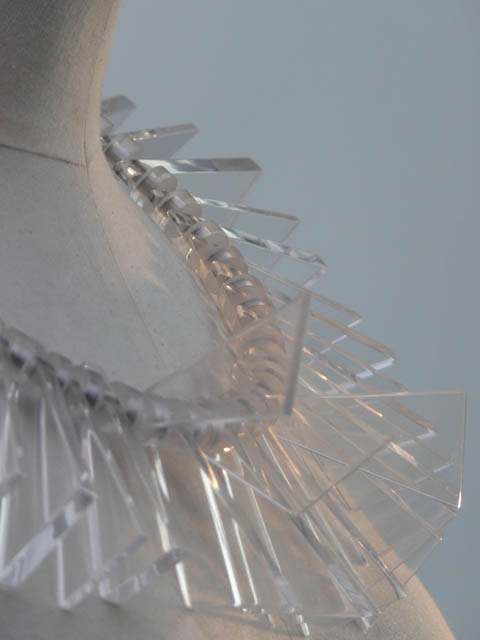MODERN ARTICULATED PERSPEX NECKLACE - Authentic antique prop hire for ...
