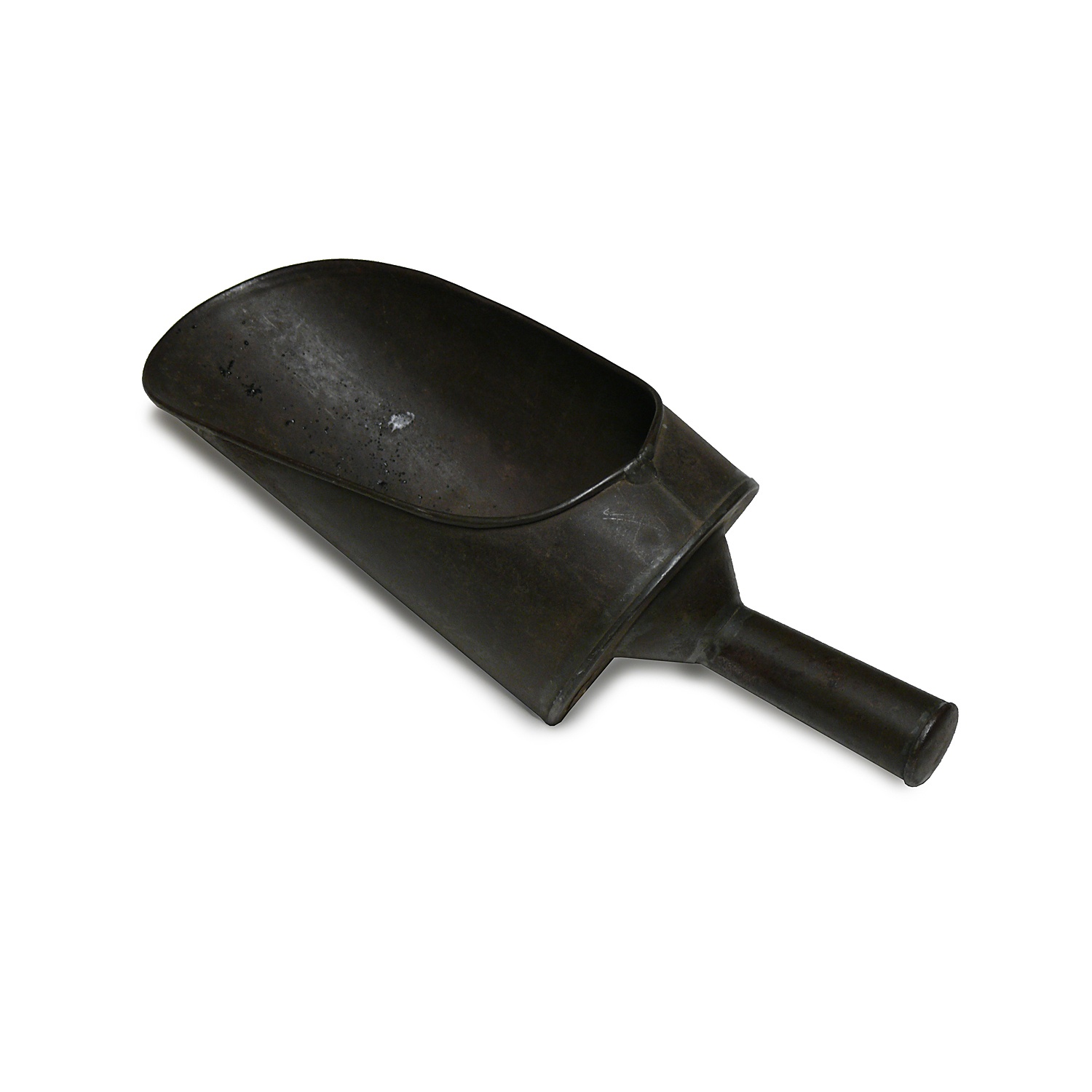 MEDIUM GALVANISED METAL SCOOP - Prop hire for film, TV, and events