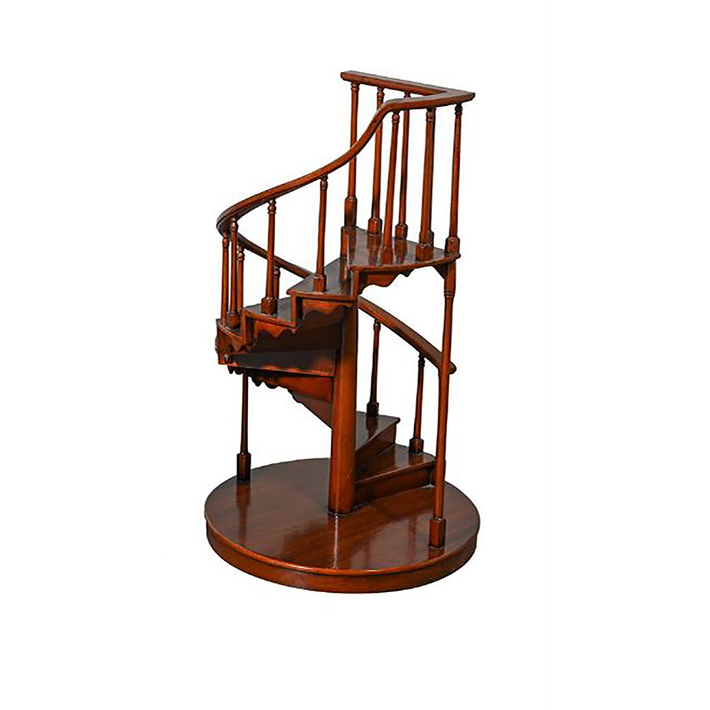 ARCHITECTS WOODEN SCALE MODEL OF A SPIRAL STAIRCASE 61 CM HIGH ...