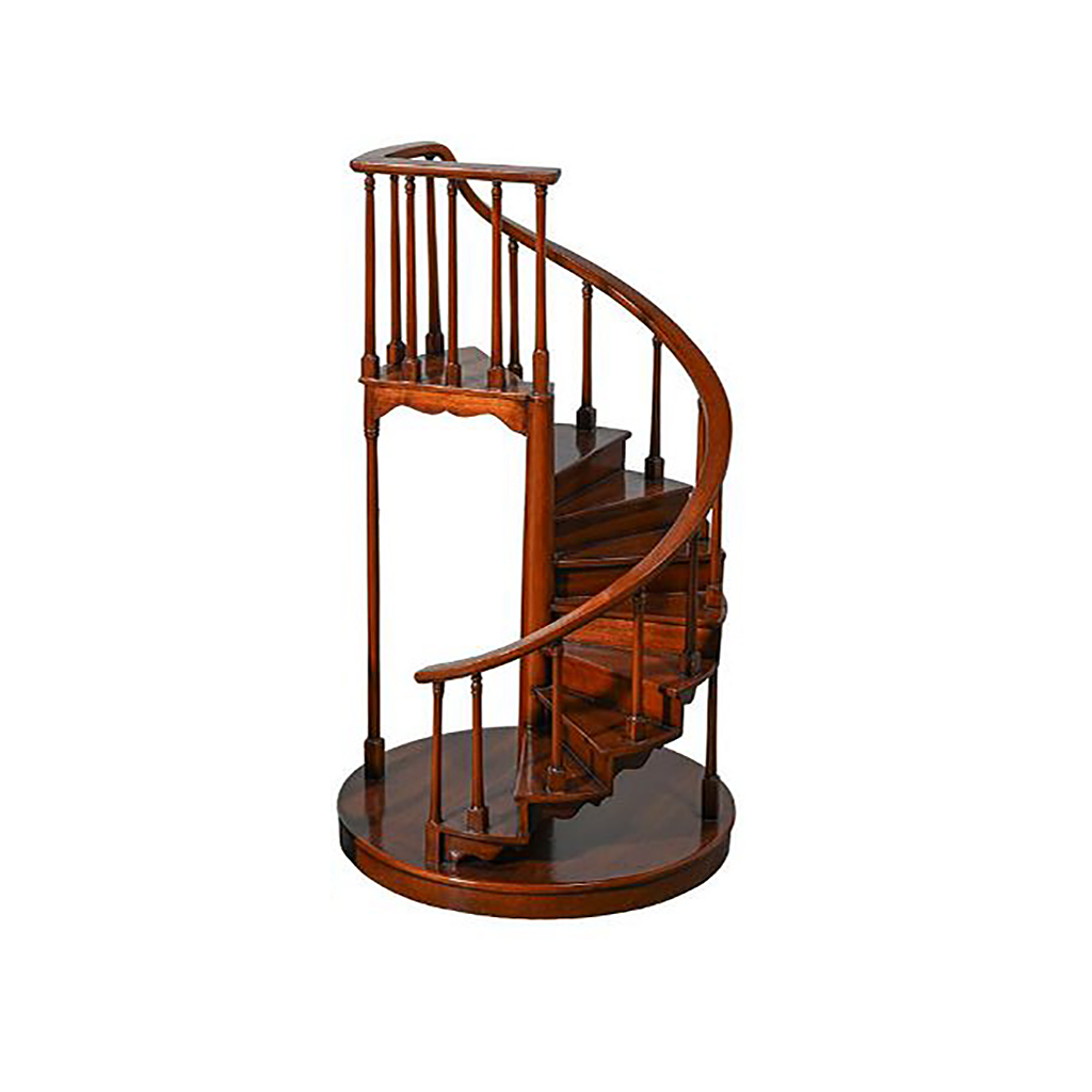 ARCHITECTS WOODEN SCALE MODEL OF A SPIRAL STAIRCASE 61 CM HIGH - Prop ...